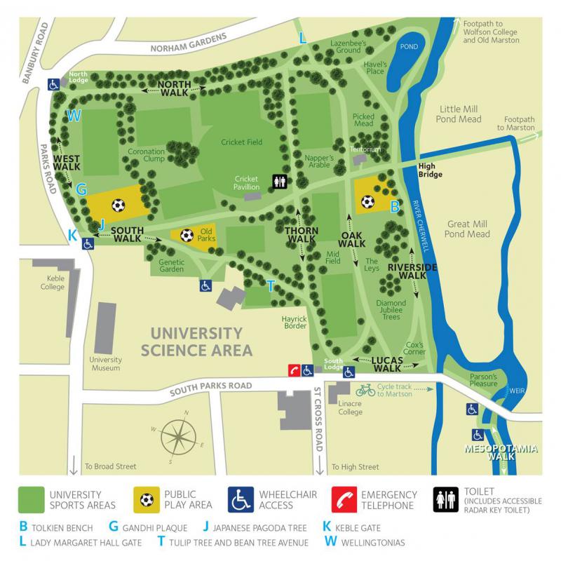 Visitor map | University Parks